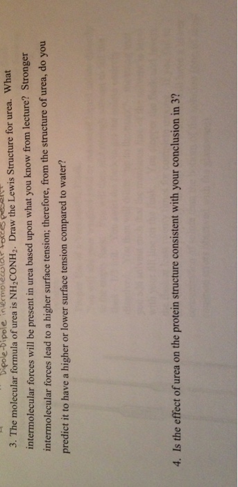 Solved The molecular formula of urea is NH2CONH2. Draw the | Chegg.com