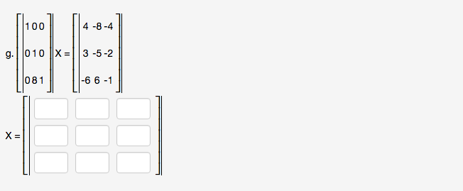 Solved (1 point) For each section, find the matrix X solving | Chegg.com