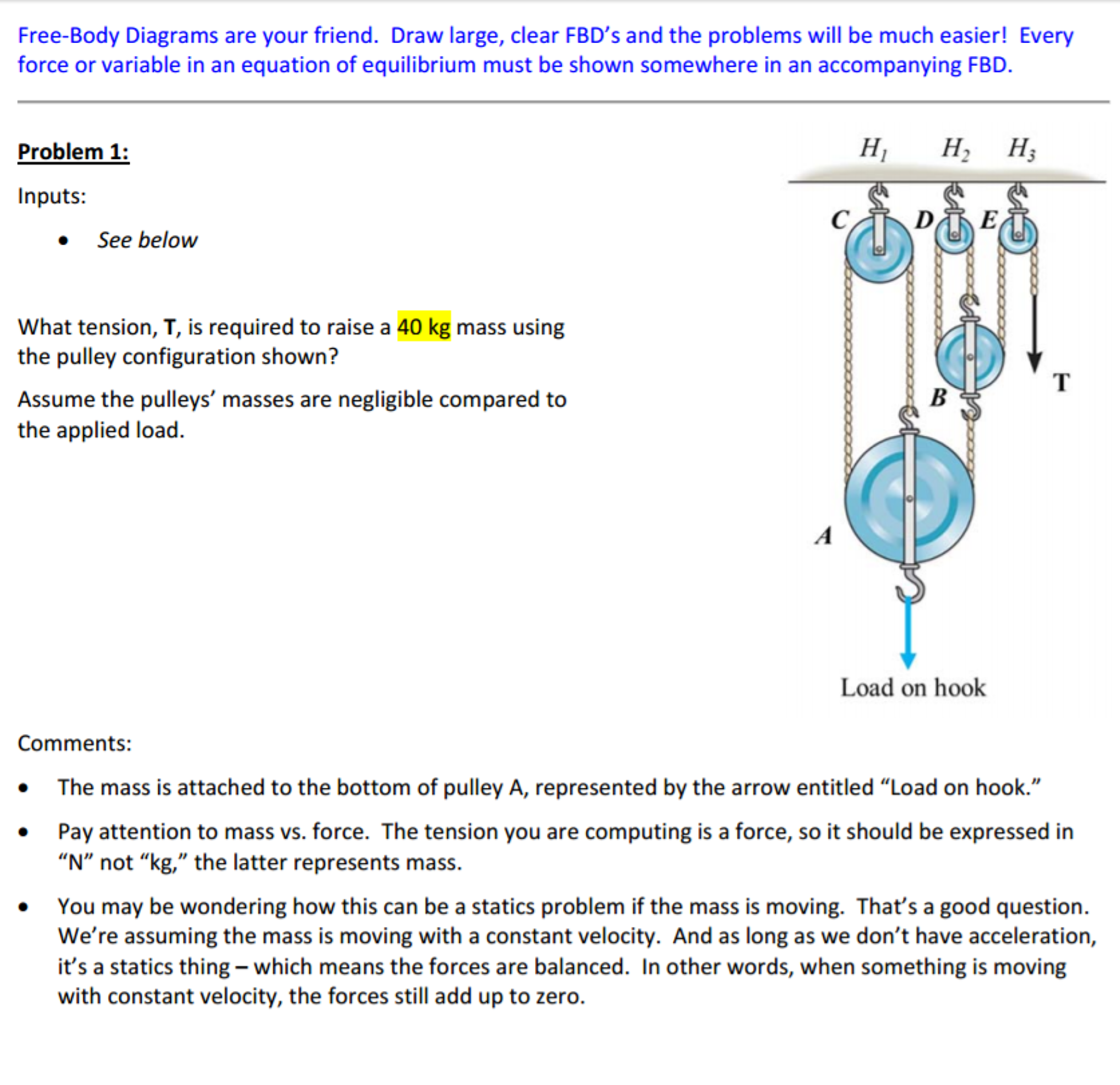 Solved Free-Body Diagrams are your friend. Draw large, clear | Chegg.com
