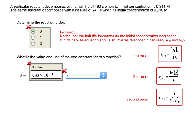 Solved A particular reactant decomposes with a half-life of | Chegg.com