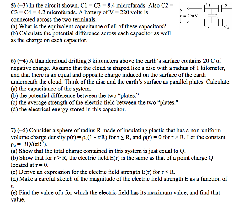 Solved In the circuit shown, C1 = C3 = 8.4 microfarads. Also | Chegg.com