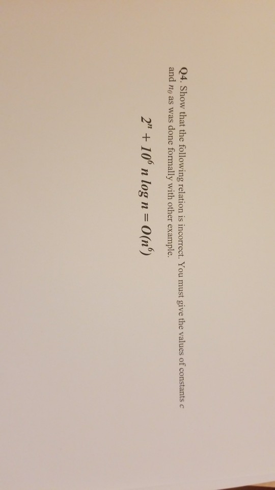 Solved 04. Show that the following relation is incorrect. | Chegg.com