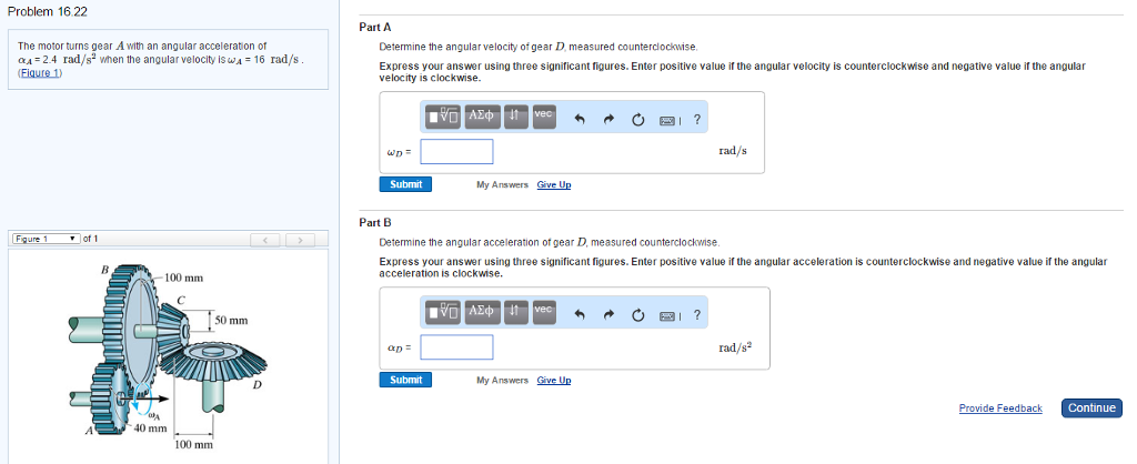 Solved The motor turns gear A with an angular acceleration | Chegg.com