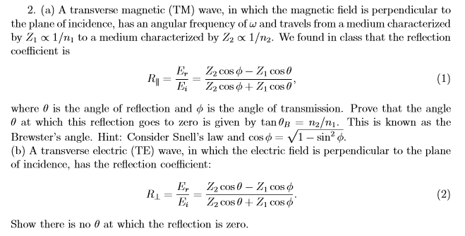 (a) A transverse magnetic (TM) wave, in which the | Chegg.com