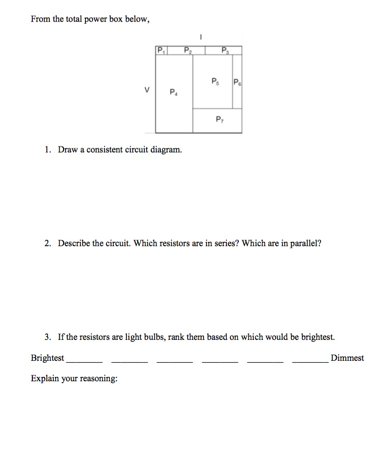 Solved From the total power box below, Draw a consistent | Chegg.com
