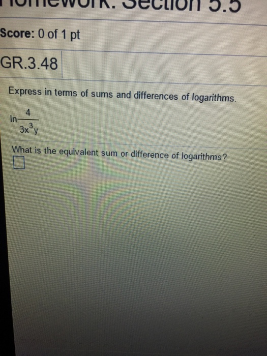 Solved Express in terms of sums and differences of | Chegg.com
