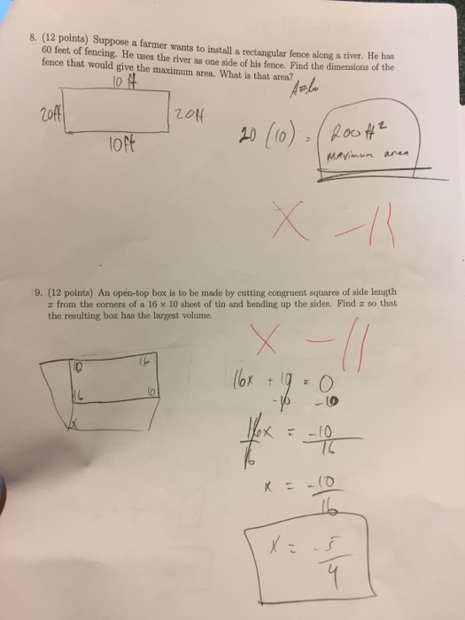 Solved Suppose a farmer to install a rectangular fence along | Chegg.com