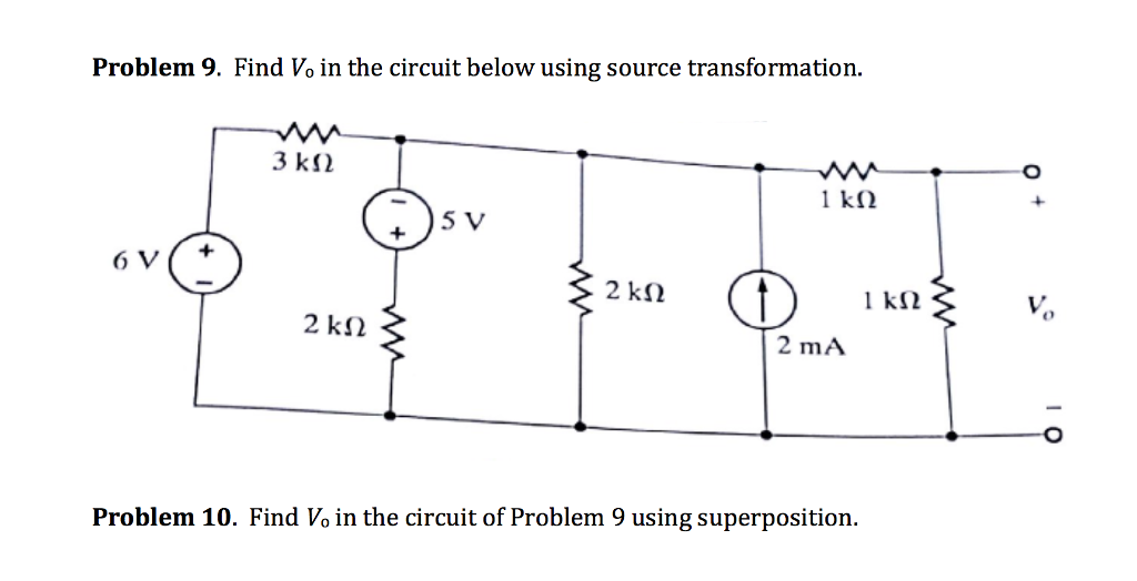 Solved Find V_0 in the circuit below using source | Chegg.com