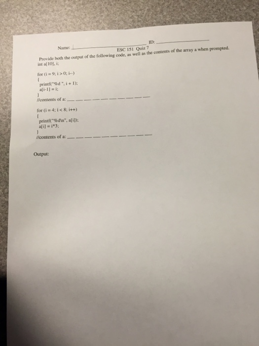 Solved Provides both the output of the following code, as | Chegg.com