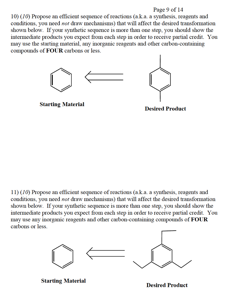 Solved Page 9 of 14 10) (10) Propose an efficient sequence | Chegg.com