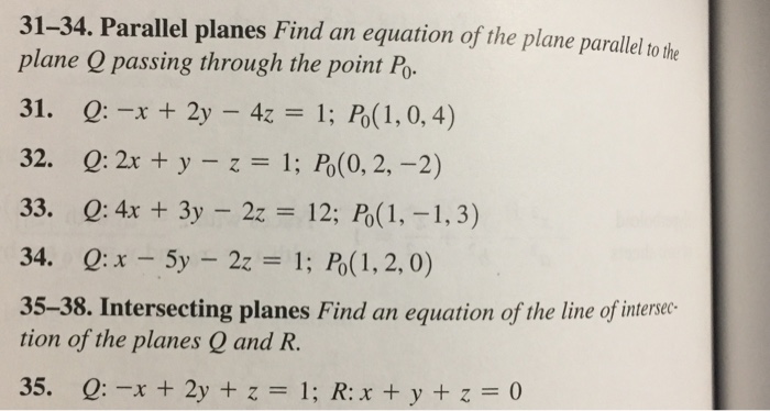 Solved Find an equation of the plane parallel to the plane Q | Chegg.com