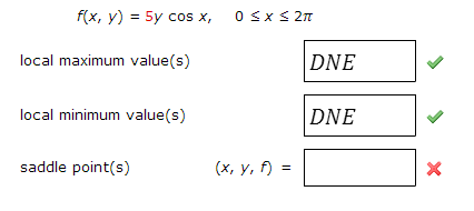 Solved Find the local maximum and minimum values and saddle | Chegg.com