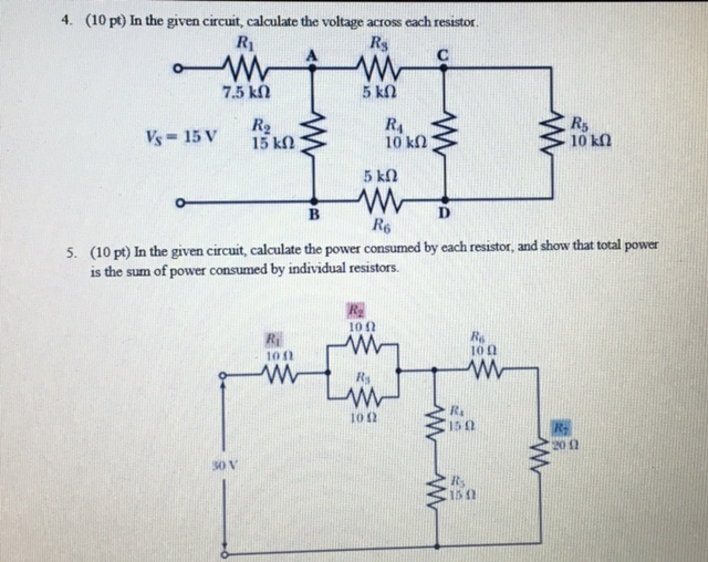 Solved In the given circuit, calculate the voltage across | Chegg.com