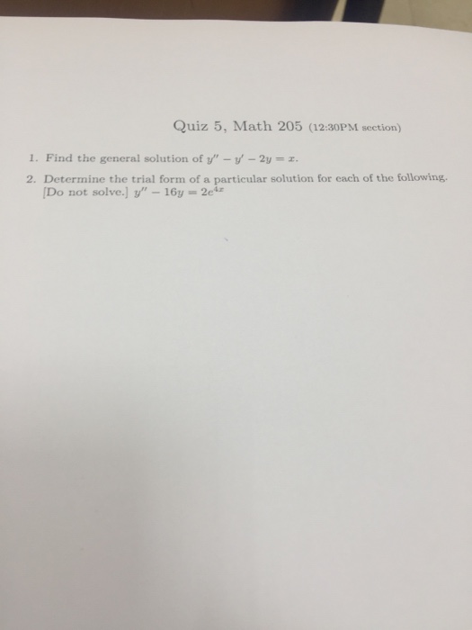 Solved Find the general solution of y double prime - y | Chegg.com