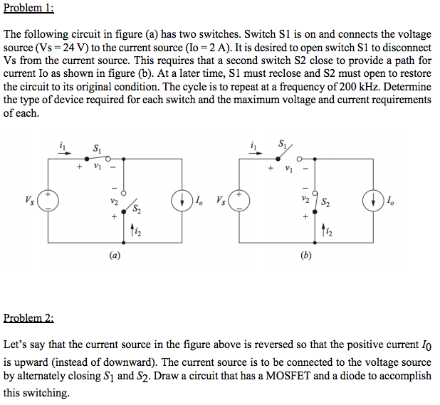 Solved The following circuit in figure (a) has two switches. | Chegg.com