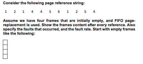 Solved Consider the following page reference string: Assume | Chegg.com