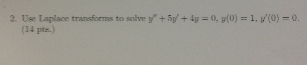 Solved Find L{3t5 - 5cos4t + e2t}. Use Laplace transforms | Chegg.com