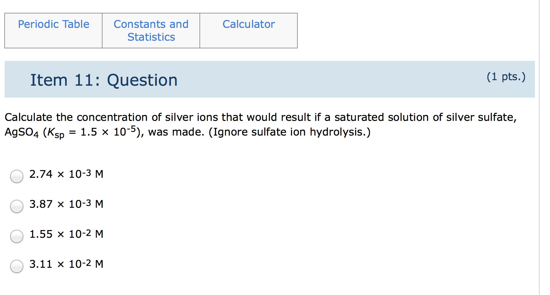 Solved Periodic Table Constants and Calculator Statistics (1 | Chegg.com