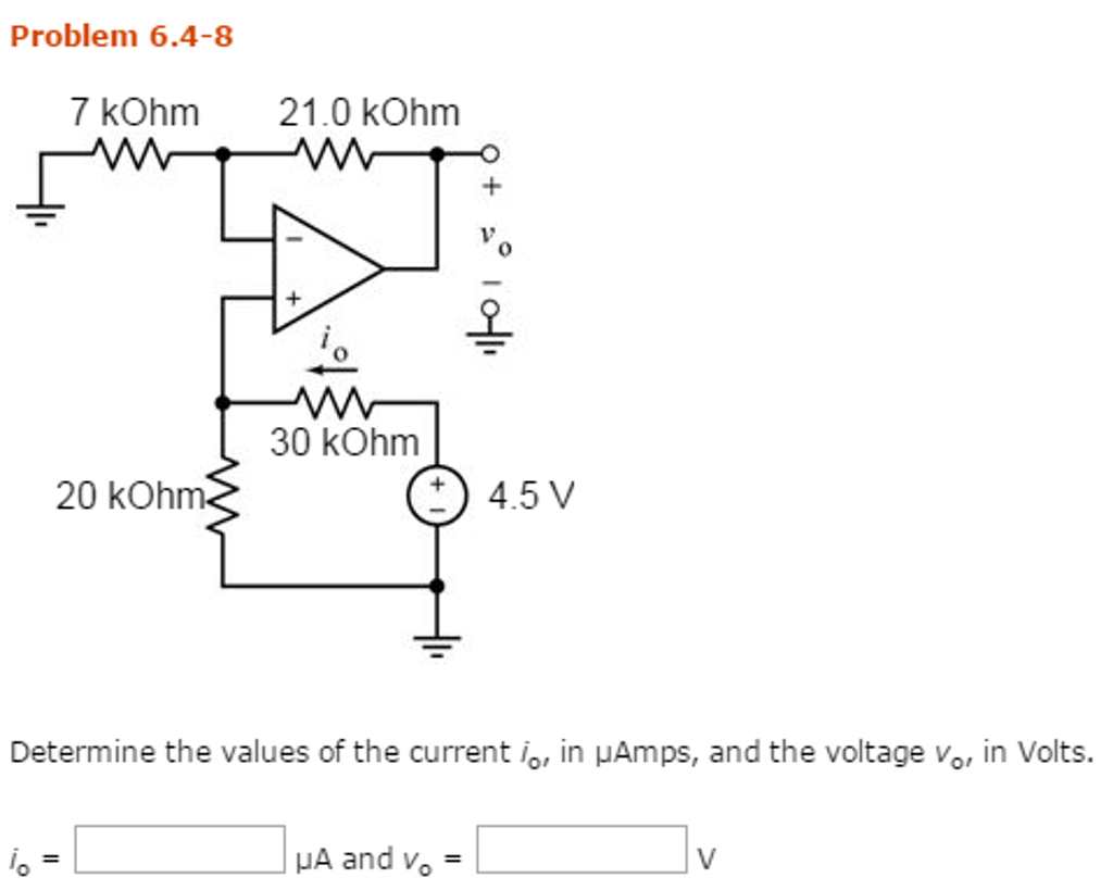 Solved Determine the values of the current io, in µAmps, and | Chegg.com