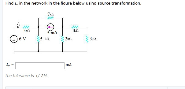 Solved Find I_0 in the network in the figure below using | Chegg.com