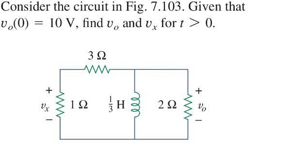 Solved Consider the circuit in Fig. 7.103. Given that v_0 | Chegg.com