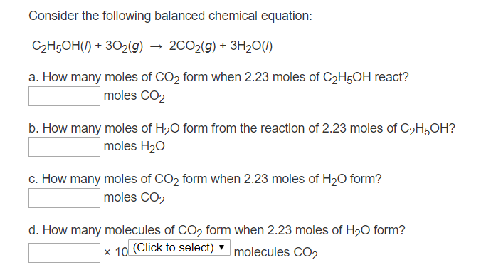Solved Consider the following balanced chemical equation: | Chegg.com