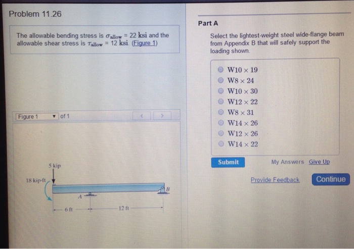 Solved Problem 11.26 The allowable bending stress is | Chegg.com Solved Problem 11.26 The allowable bending stress is | Chegg.com