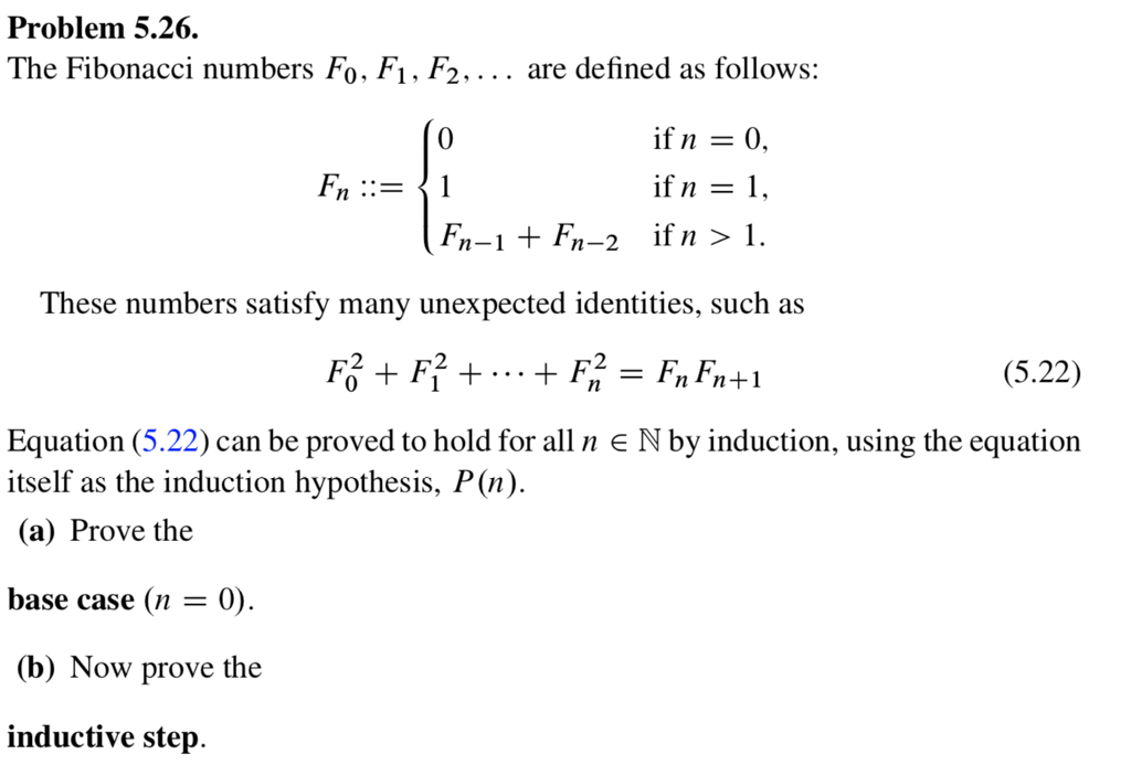 Solved Problem 5.26. The Fibonacci numbers Fo, 0, Fı, F2,... | Chegg.com