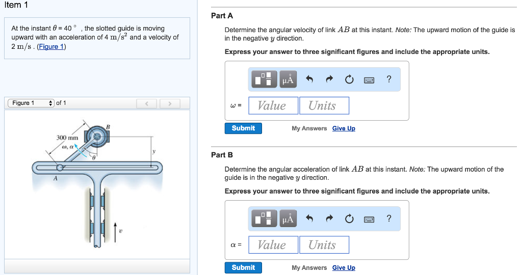 Solved At the instant theta = 40 degree, the slotted guide | Chegg.com