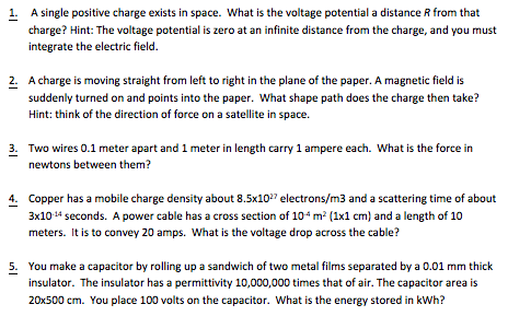 Solved A single positive charge exists in space. What is the | Chegg.com