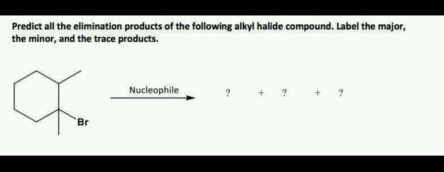 Solved predict the elimination products for the following | Chegg.com