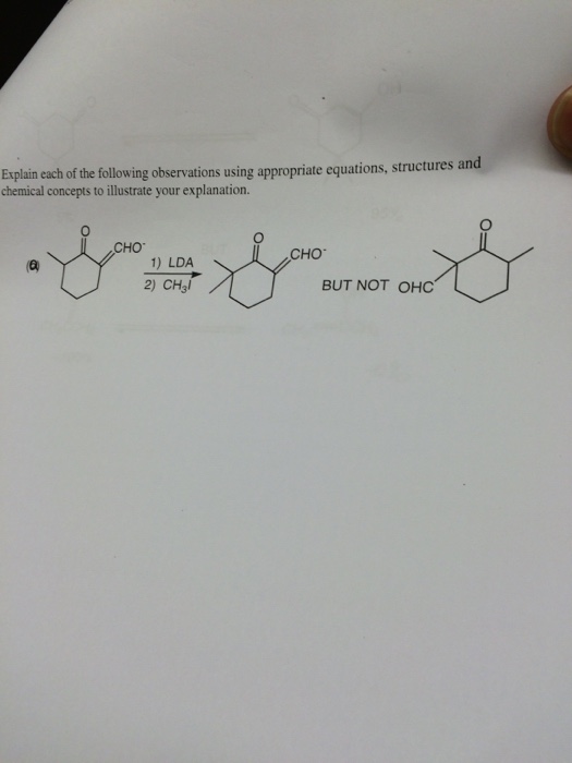 Solved Explain each of the following observations using | Chegg.com