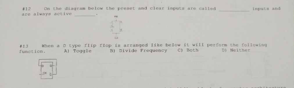 Solved On the diagram below the preset and clear inputs are | Chegg.com
