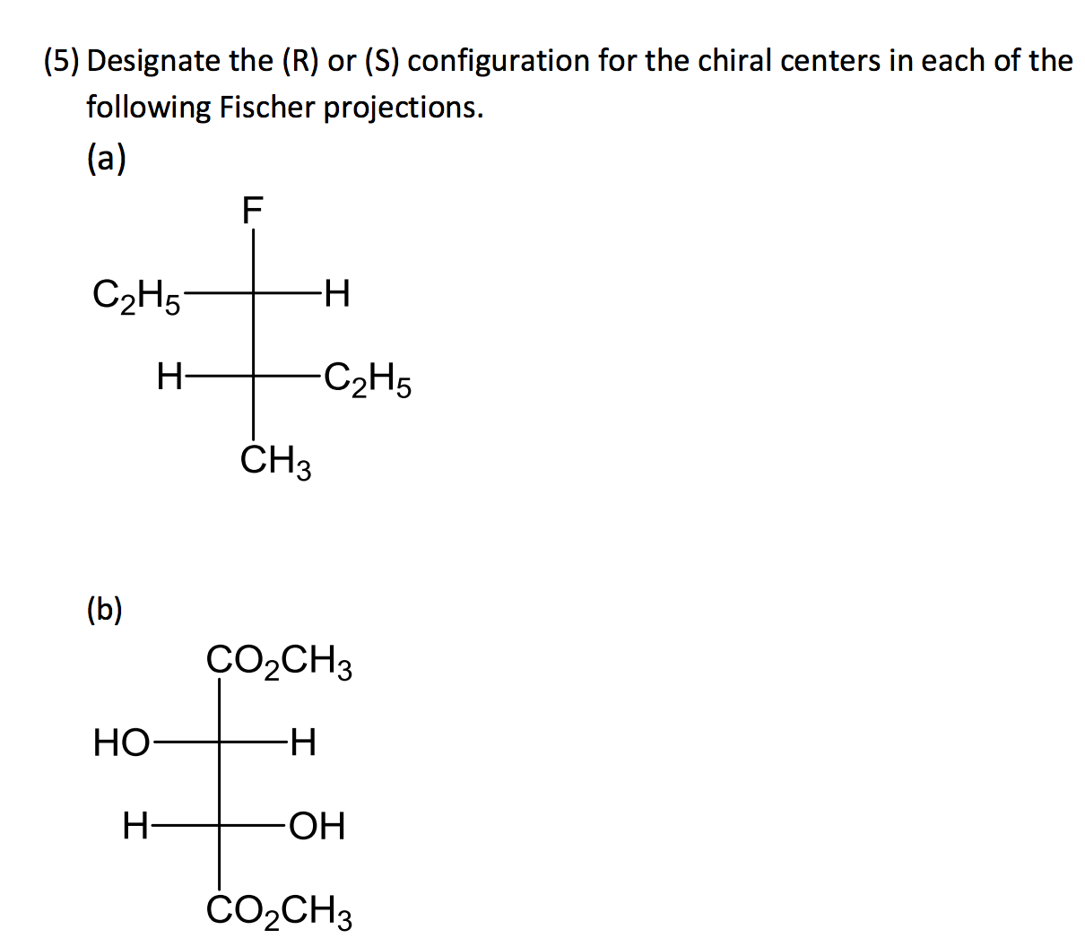 Solved Designate the (R) or (S) configuration for the chiral | Chegg.com
