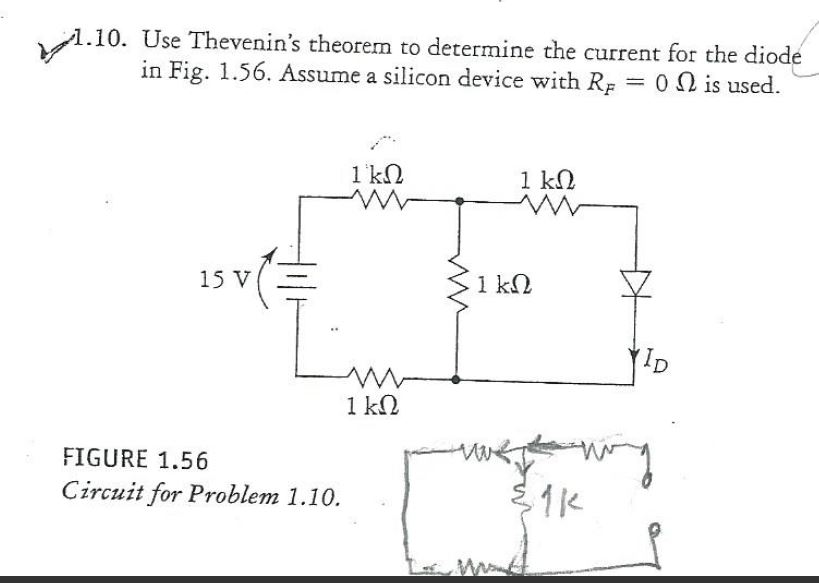 Solved Use Thevenin's theorem to determine the current for | Chegg.com