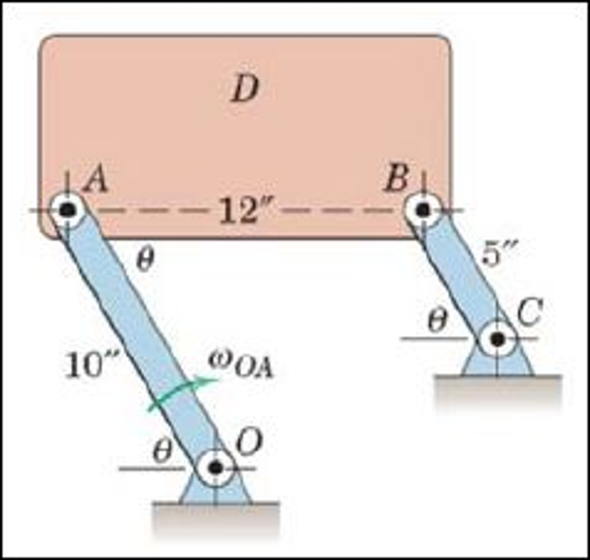 Solved Calculate the angular velocity of link BC for the | Chegg.com