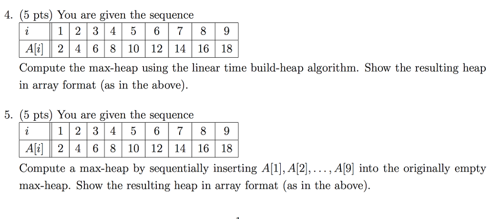 Solved You Are Given The Sequence Compute The Max Heap Using 7781