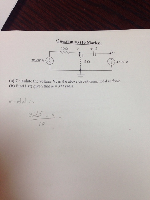 Solved Calculate the voltage V_x, in the above circuit | Chegg.com