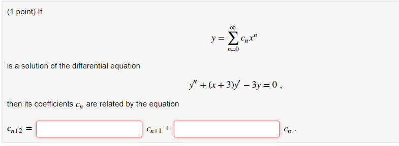 Solved Stuck on this series differential equation. Any help | Chegg.com