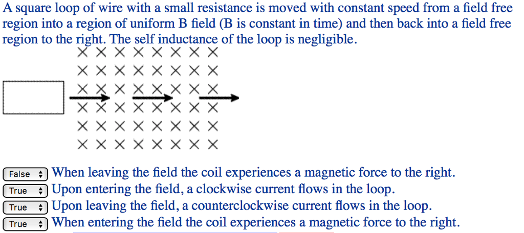 Solved A square loop of wire with a small resistance is | Chegg.com