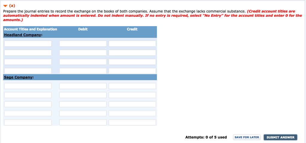 Solved Exercise 10-19 (Part Level Submission) Headland | Chegg.com