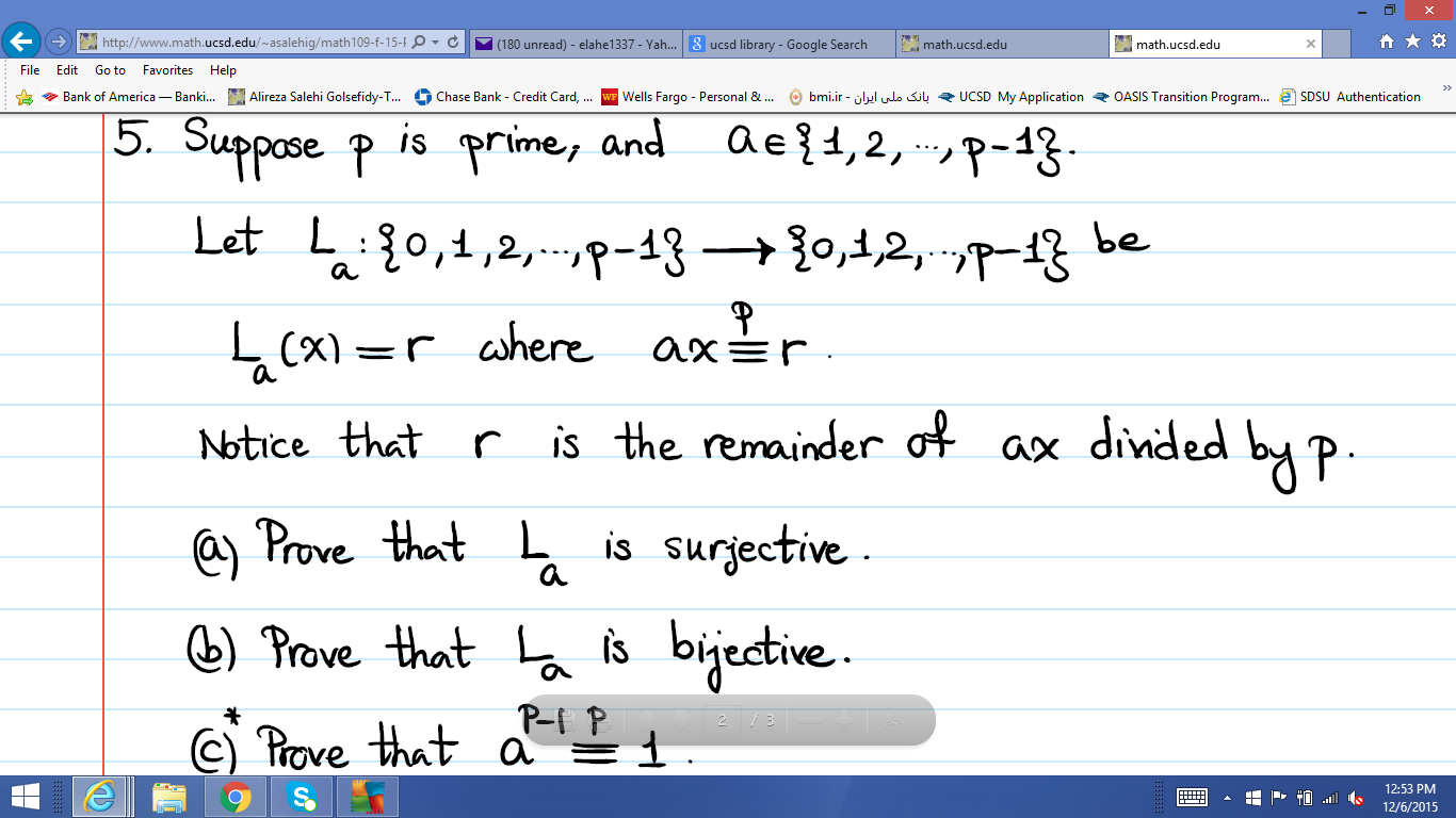 Solved Suppose p is prime, and a epsilon{1,2,..., p-1} let | Chegg.com