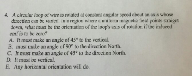 Solved A circular loop of wire is rotated at constant | Chegg.com