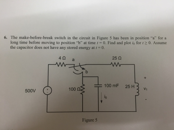 Solved The make-before-break switch in the circuit in Figure | Chegg.com