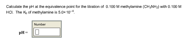Solved Calculate the pH at the equivalence point for the | Chegg.com