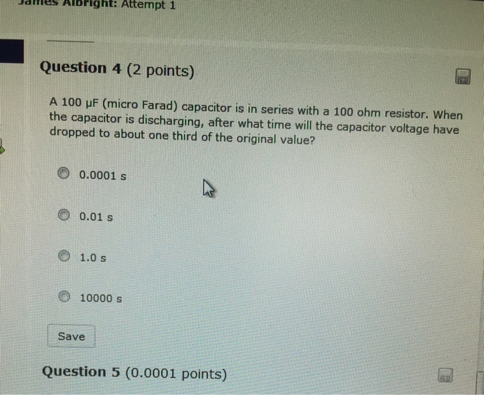 Solved A 100 mu F (micro Farad) capacitor is in series with | Chegg.com