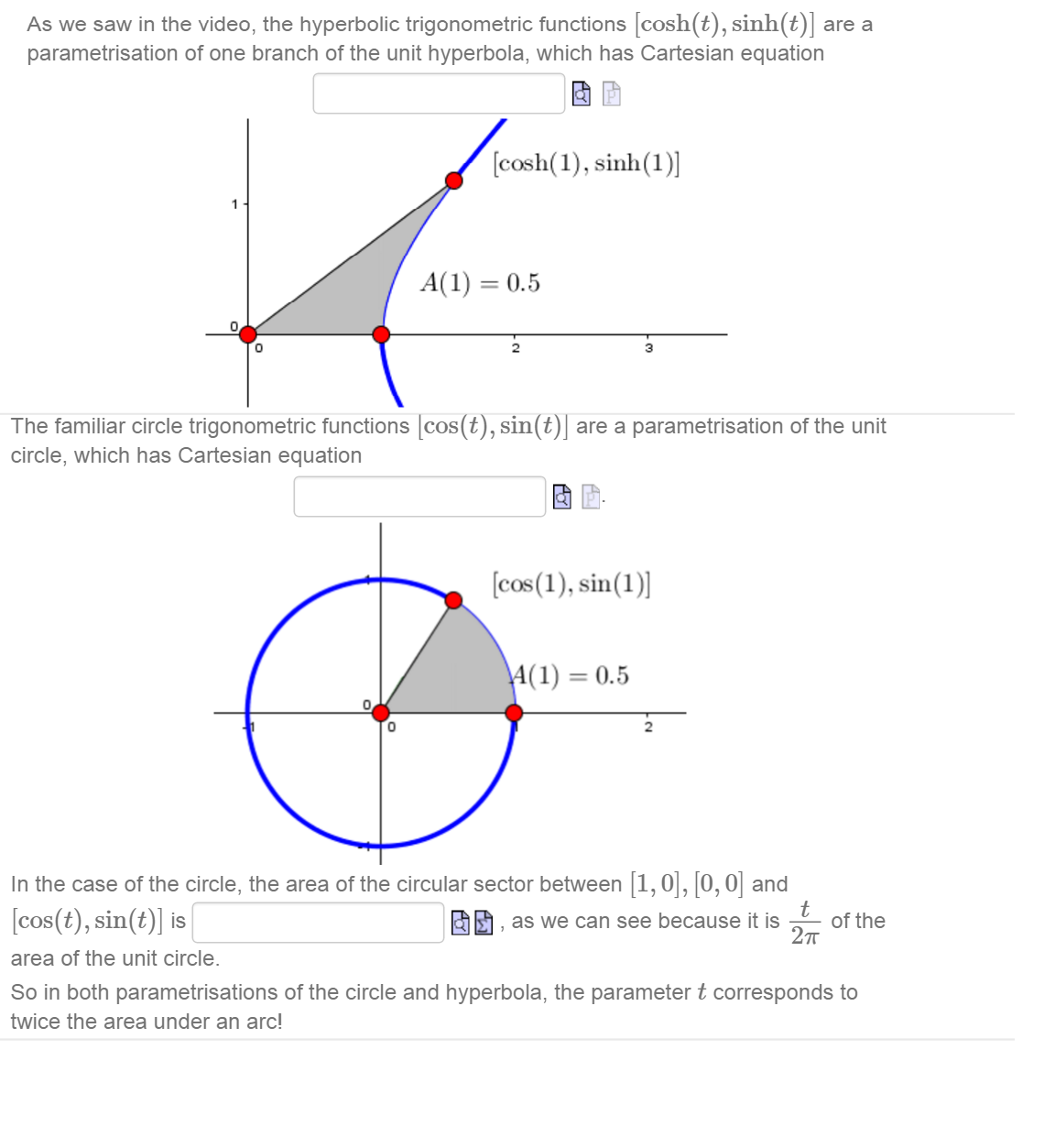 Solved As we saw in the video, the hyperbolic trigonometric | Chegg.com