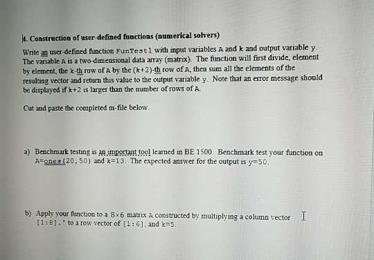 Solved 1. Evaluation of single-variable scalar and vector | Chegg.com Solved 1. Evaluation of single-variable scalar and vector | Chegg.com