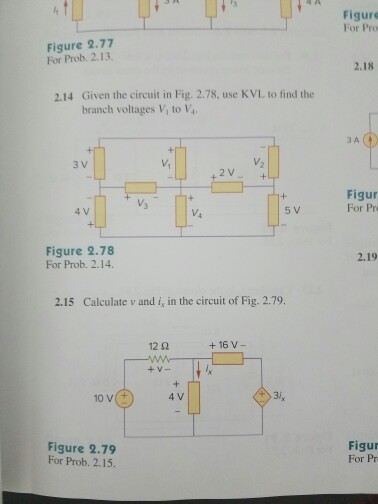 Solved Given the circuit in Fig. 2.78. use KVL to find the | Chegg.com