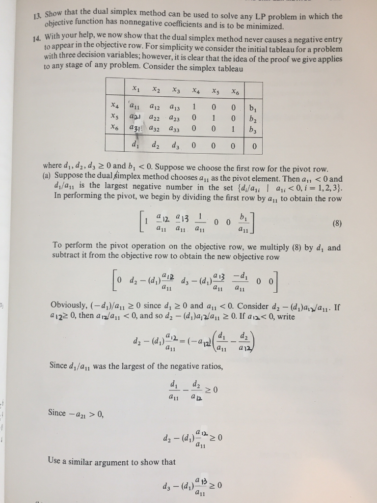 Solved Show that the dual simplex method can be used to | Chegg.com